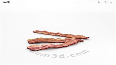 360 View Of Fried Bacon 3d Model 3dmodels Store