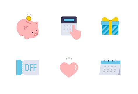 Ilustración De Material Del Conjunto De Ilustración De Iconos Relleno