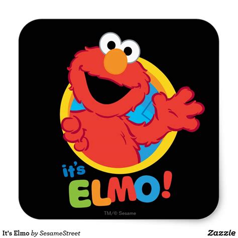 Its Elmo Square Sticker Zazzle Elmo Elmo Wallpaper Sesame Street Crafts
