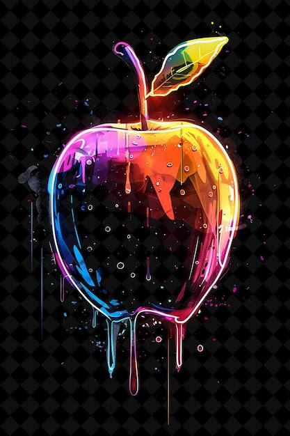 Premium Psd Luminous Candy Apple Constructed With Fragmented Candy