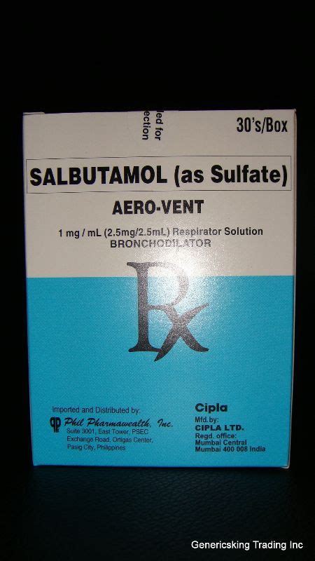 Generic Ventolin Nebules Salbutamol Nebules 25mg X 30 All Health