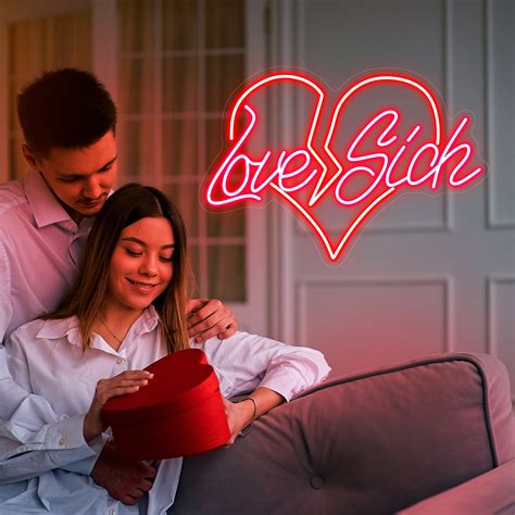 Love Sick Led Neon Sign Neon Sign Bedroom Valentines Day T Broken