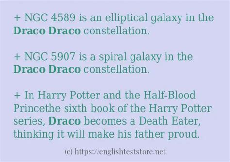 Draco Sentence Examples Englishteststore Blog