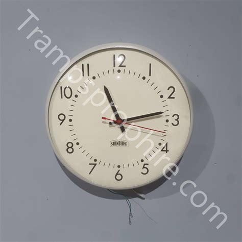 Light Grey Wall Clock Tramps Prop Hire