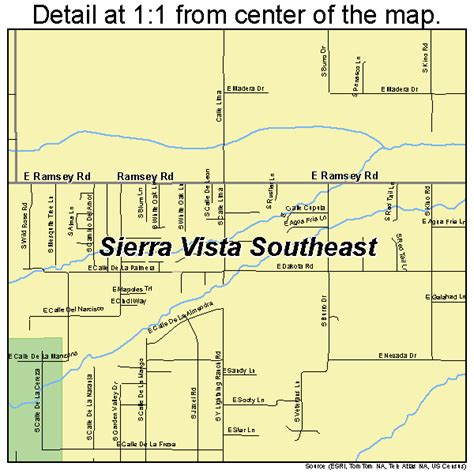 Sierra Vista Southeast Arizona Street Map 0466845