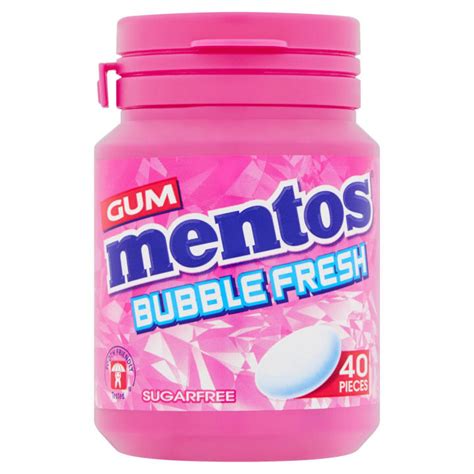 Mentos Gum Bubble Fresh Sugar Free 40 Pieces 56g Darazpk