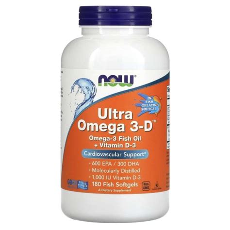 Promo Now Foods Ultra Omega 3d 600 Epa 300 Dha 180 Fish Softgels Diskon