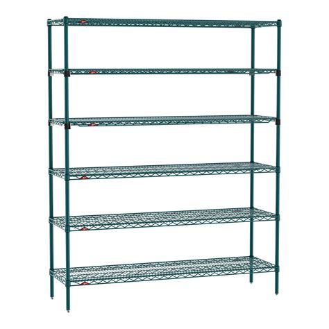Metro Super Erecta Ez Add 18 X 60 Metroseal Green Epoxy 6 Shelf