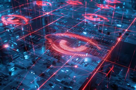 A 3d Visualization Of A Network Under Ai Surveillance With Digital Eyes