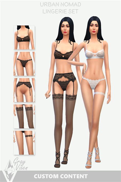 The Sims 4 Lingerie Set Urban Nomad By Customcontent On Deviantart