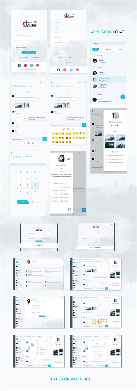 Application Chat On Behance