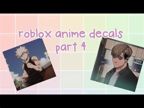 Roblox Anime Decal Ids Part 4 Youtube