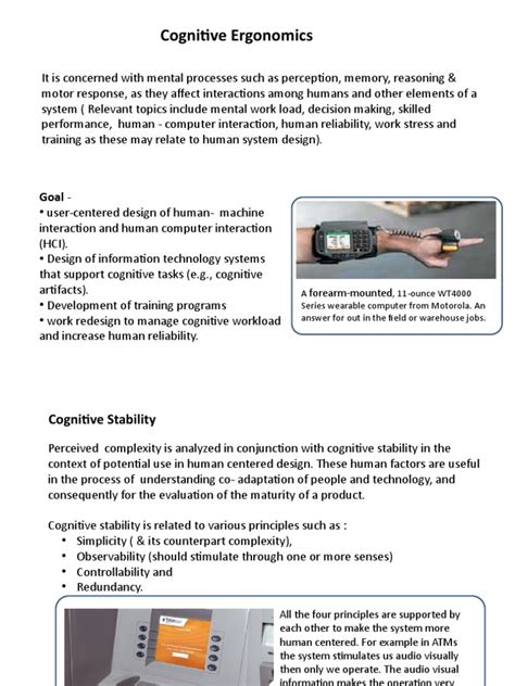 Cognitive Ergonomics Pdf Human Computer Interaction User Interface