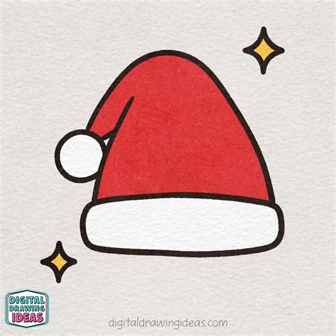 How To Draw A Christmas Hat Digital Drawing Ideas