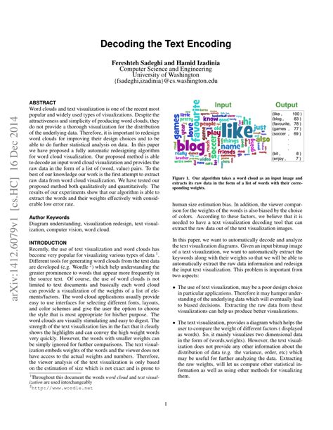 Pdf Decoding The Text Encoding