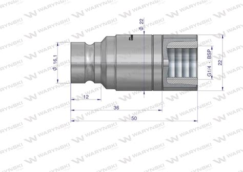 Szybkozłącze suchoodcinające G1/4″ BSP wtyczka WARYŃSKI – Wężo-Tech