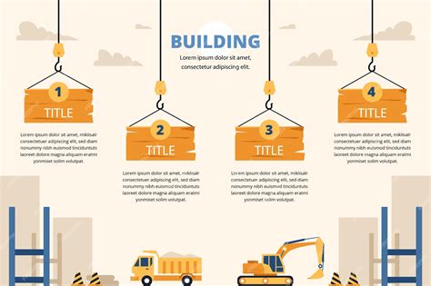 Premium Vector Construction Infographics Template For Presentation