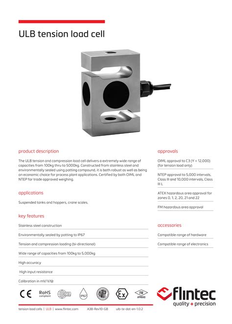 Loadcell Flintec Ulb Cân Điện Tử