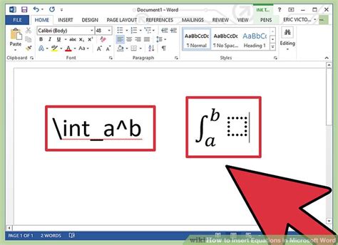 4 Ways To Insert Equations In Microsoft Word WikiHow