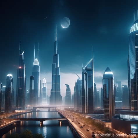 Utopian Cityscape Stable Diffusion Online