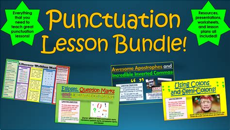 Punctuation Lesson Bundle Teaching Resources