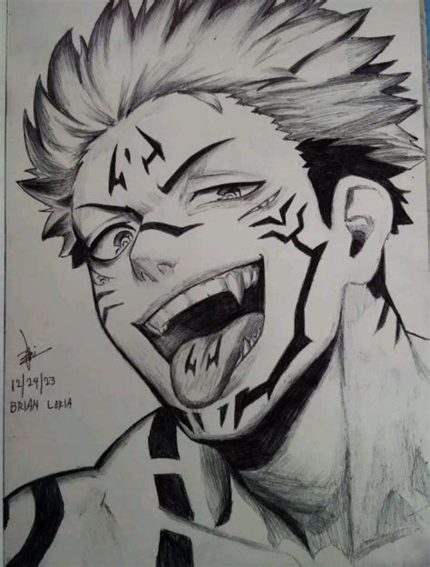 Tiktok Drawing Of Sukuna Not Mine I Dont Take Any Credit Sukuna