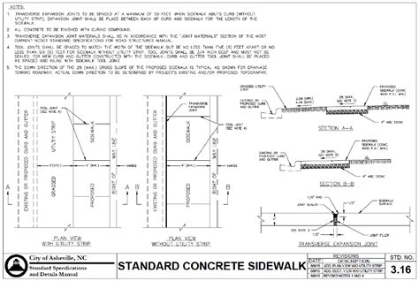 3 16 Standard Concrete Sidewalk