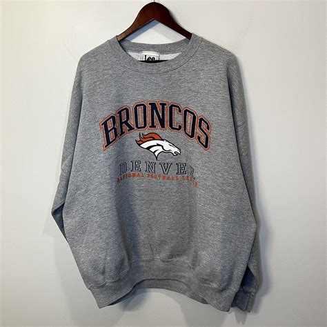 Nfl × Vintage Vtg Nfl Denver Broncos 2xl Football Crewneck Sweater
