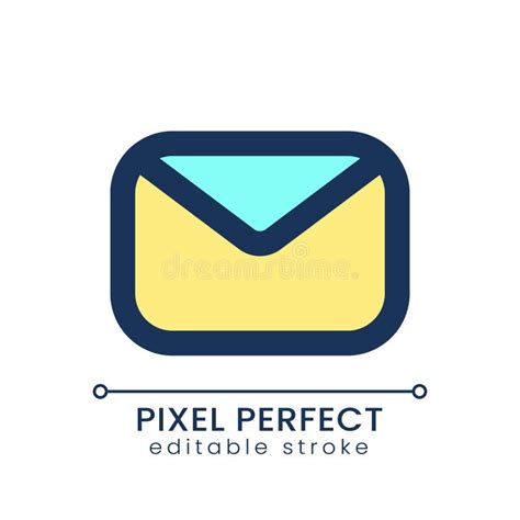 Unread Message Pixel Perfect Rgb Color Ui Icon Stock Vector