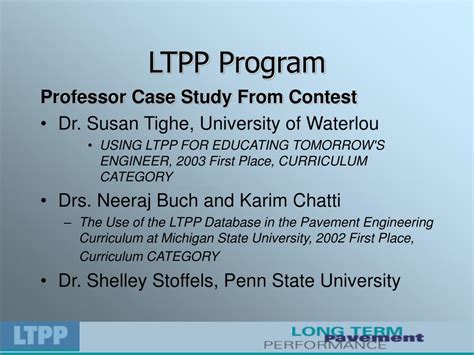 Ppt Ltpp Program Powerpoint Presentation Free Download Id4226307