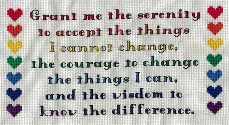 Rainbow Serenity Prayer Digital Cross Stitch Pattern Etsy