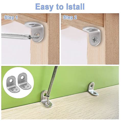 Small Brackets 8pcs L Brackets Small L Shaped Brackets 20mm Right