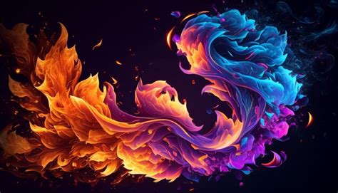 Premium Photo Vibrant Fire Backdrop