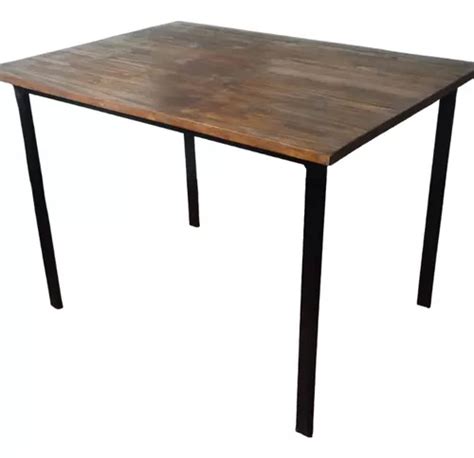 Mesa Chica Para 4 Estilo Industrial Hierro Y Madera En Venta En Por
