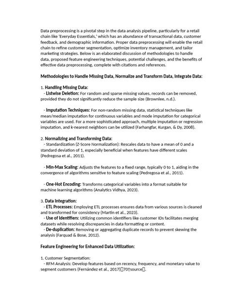 Data Preprocessing Is A Pivotal Step In The Data Analysis Pipeline Pdf