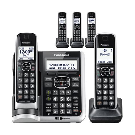 Panasonic Link2cell Cordless Phone System With 3 Handsets Digital