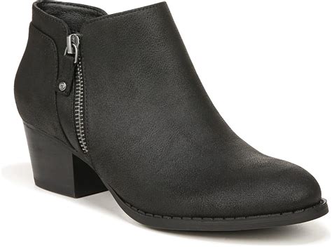 Lifestride Womens Blake Zip Ankle Booties Black 7 M