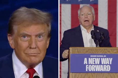 Tim Walzs Response To Trump Saying He Has A Concept Of Plans Is
