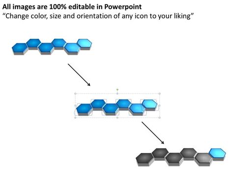 Steps For Linear Process PowerPoint Shapes PowerPoint Slide Deck Template Presentation