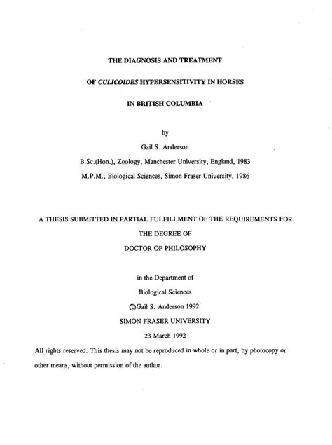 Pdf The Diagnosis And Treatment Of Culicoides Hypersensitivity In