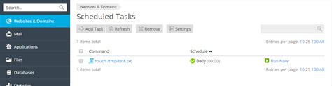 scheduling tasks documentation from plesk knowledge base