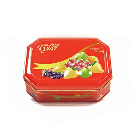 Custom Big Rectangular Polygonal Chocolate Chewy Candy Packaging Metal