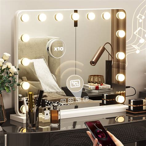 23x19bluetooth Vanity Mirror With Lightswlretmci Makeup Mirror With