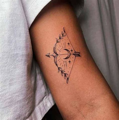 Sagittarius Tattoo With Arrow And Compass Tattoos For Women