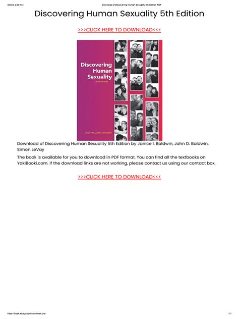 Of Discovering Human Sexuality 5th Edition Pdf Pdf