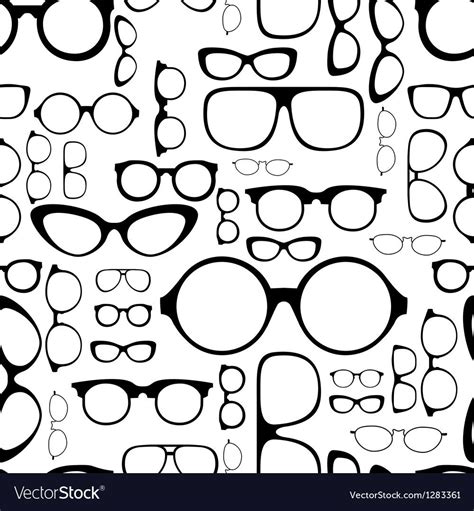 Seamless Pattern From Glasses Royalty Free Vector Image In 2025