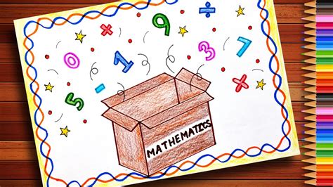 Front Page Design Of Maths School Project Mathematics Day National Mathematics Day Drawing
