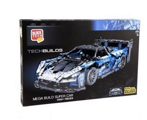 Block Tech Build Mega Sports Car Blue