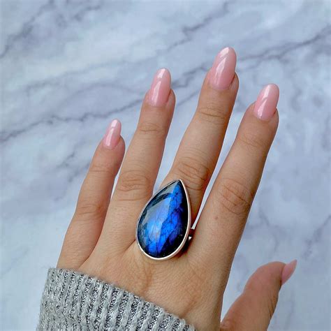 Buy Labradorite Rings Online Sterling Silver Labradorite Rings For