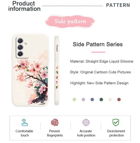 Peach Blossom Phone Case For Samsung Galaxy A54 A34 A24 A14 A04 A04s